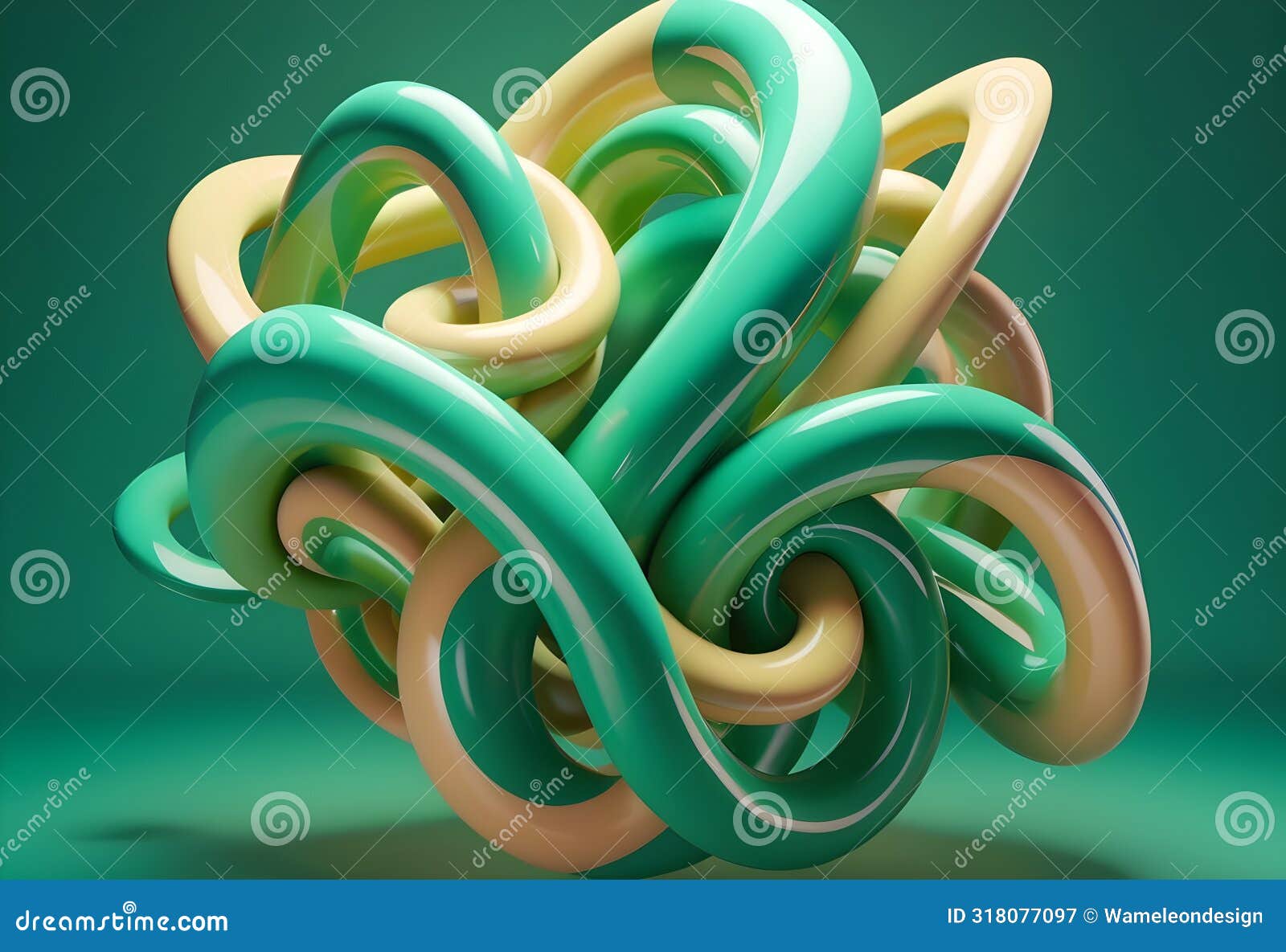 Dazzling, Amorphous 3D Structures in a Prismatic Color Scheme Stock ...