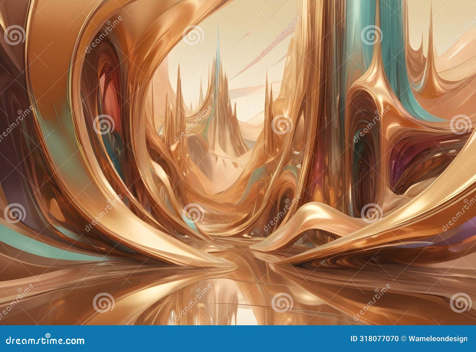 Dazzling, Amorphous 3D Structures in a Prismatic Color Scheme Stock ...