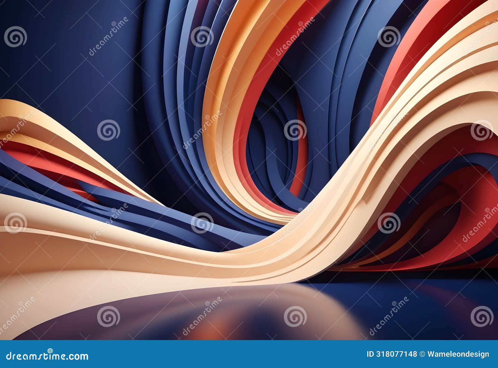 Dazzling, Amorphous 3D Structures in a Prismatic Color Scheme Stock ...