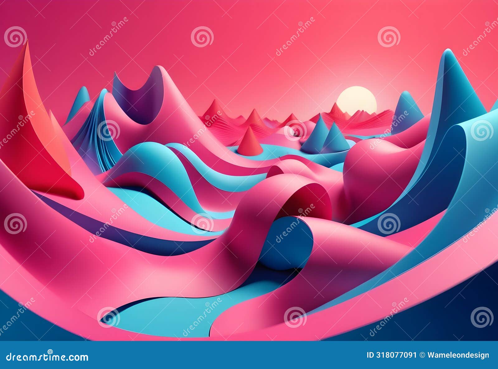 Dazzling Amorphous 3d Structures In A Prismatic Color Scheme Stock