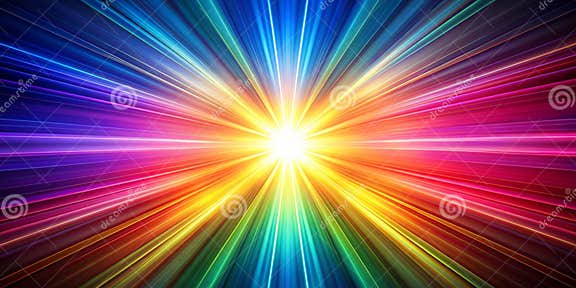 A Dazzling Array of Bright Colors Radiating from a Central Light Source ...