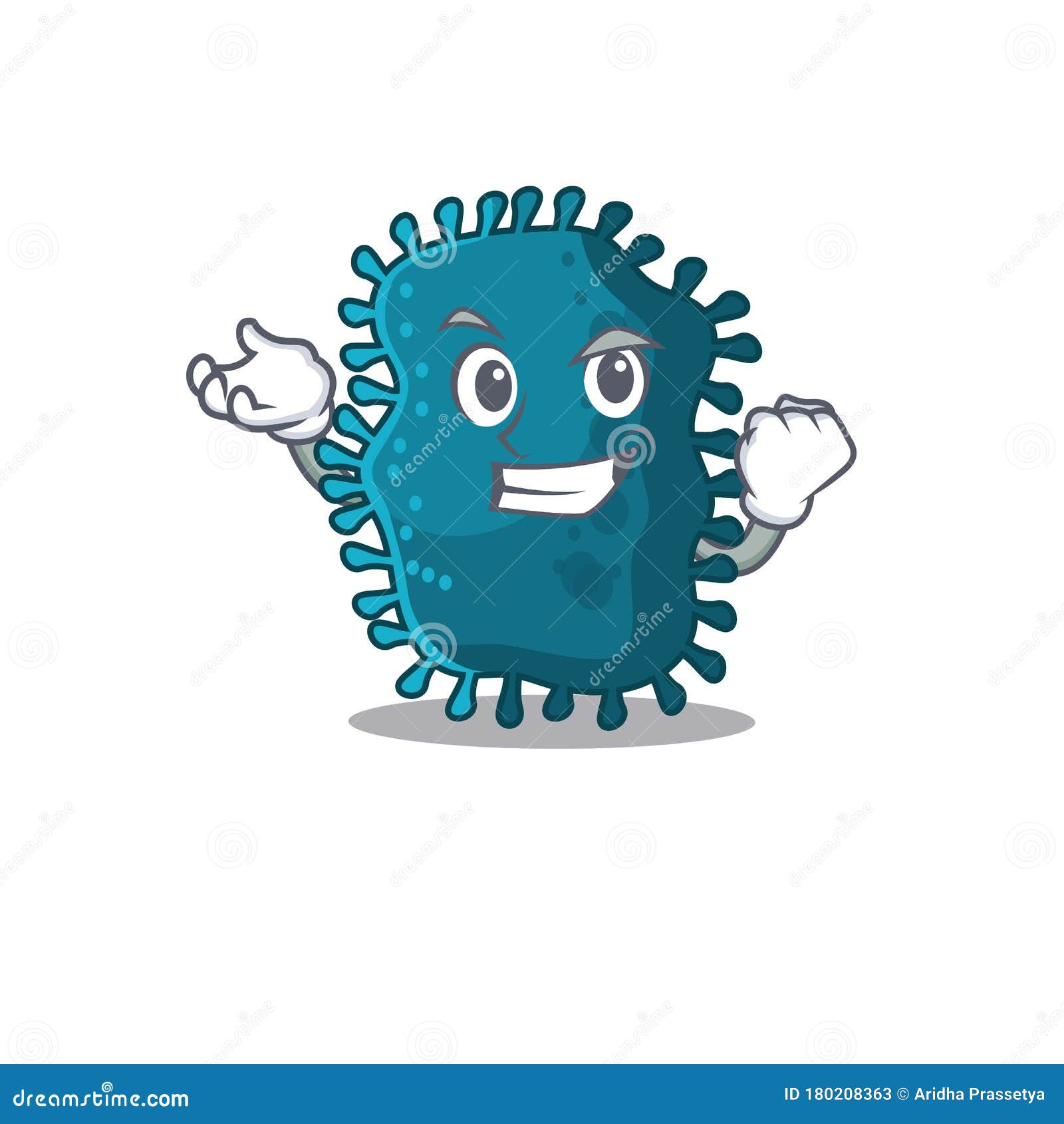 A Dazzling Bacillus Bacteria Mascot Design Concept With Happy Face ...