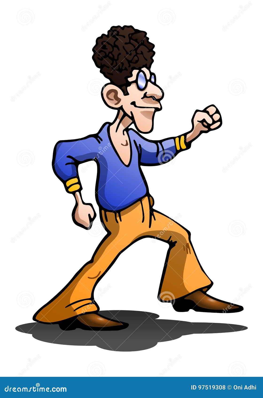 Dazzling Dancer Ska Dance Style on White Stock Illustration ...