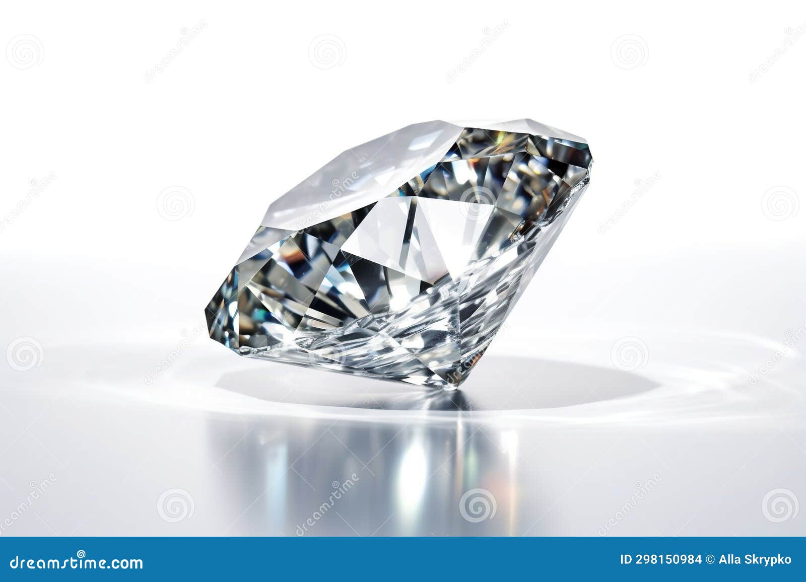 Dazzling Diamond on White Background Stock Photo - Image of crystal ...
