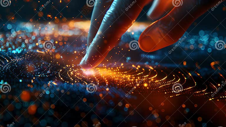 A Dazzling Display of Interactive Technology at Fingertips. Human ...