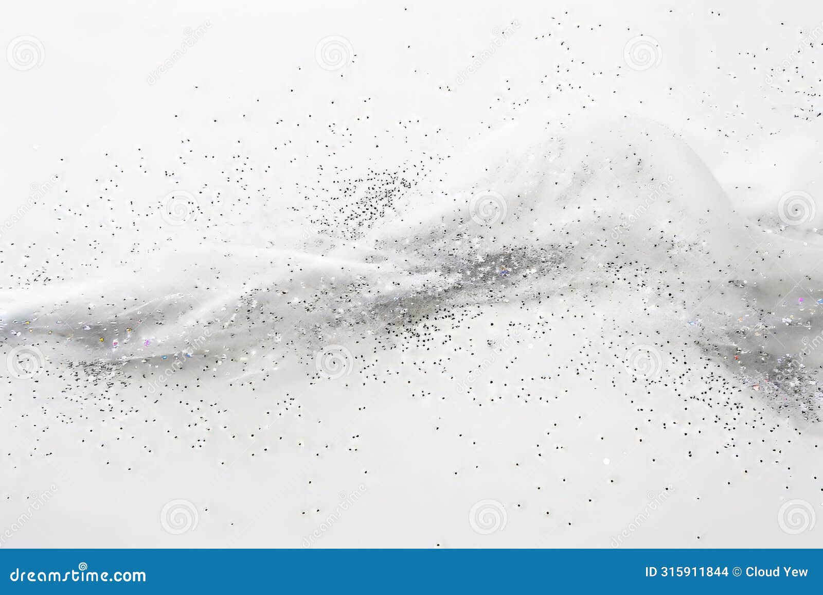 Dazzling Fairy Dust Sparkles Swirling Gracefully on a Transparent White ...