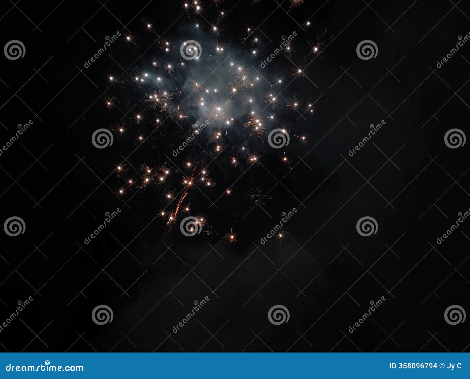 A Dazzling Fireworks Display Illuminates the Night Sky with Bright ...