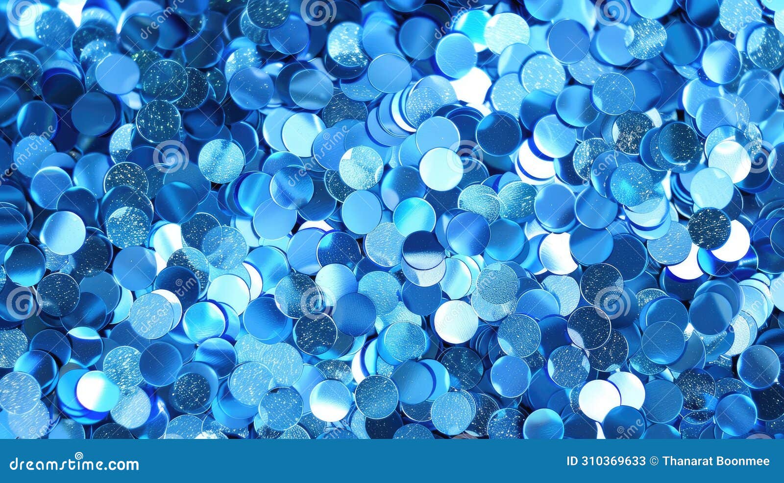 Dazzling and Glamorous, a Sparkling Blue Sequin Background Banner for a ...