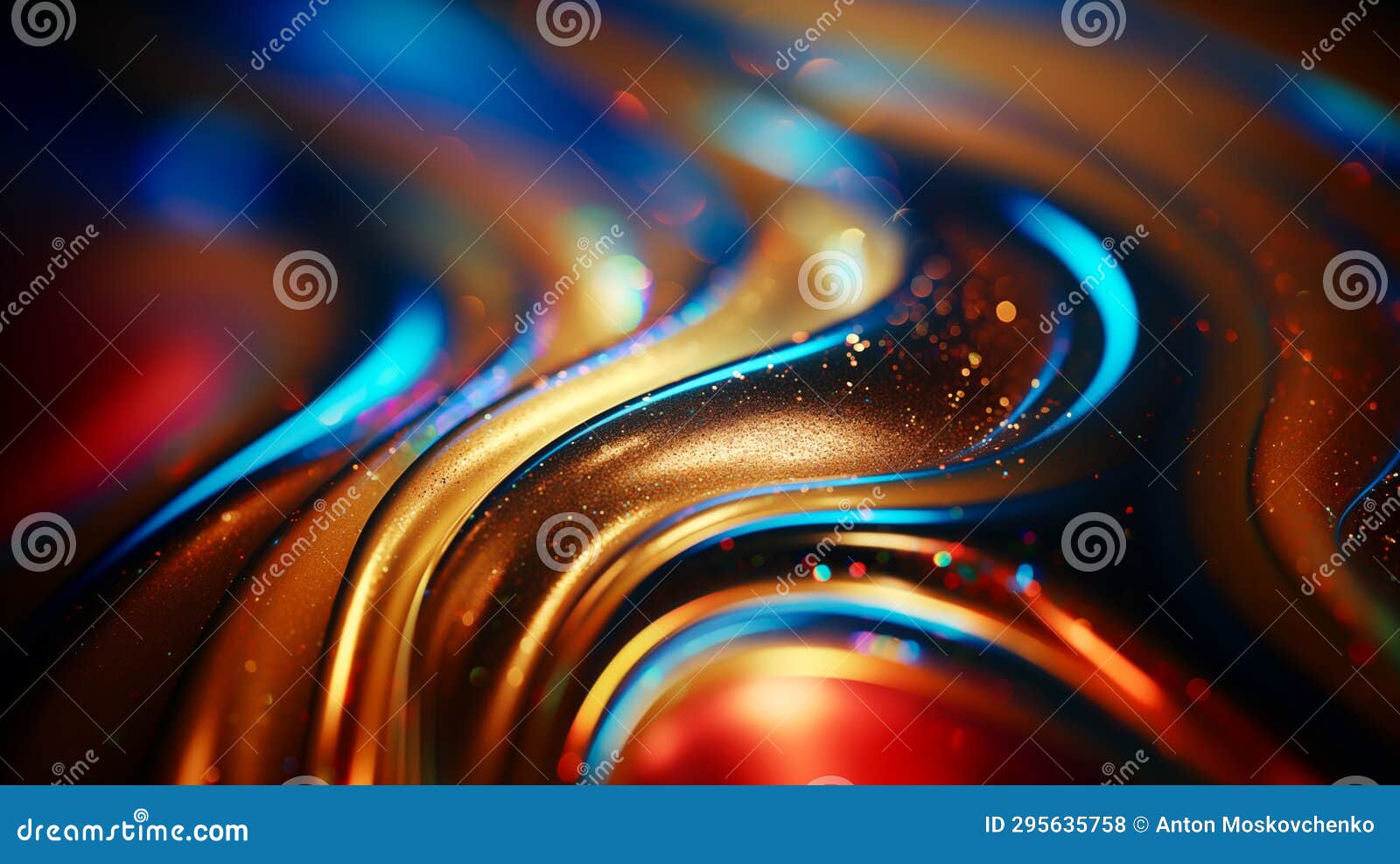 Dazzling Holographic Paint Background with Fluid and Soft Sparkles ...
