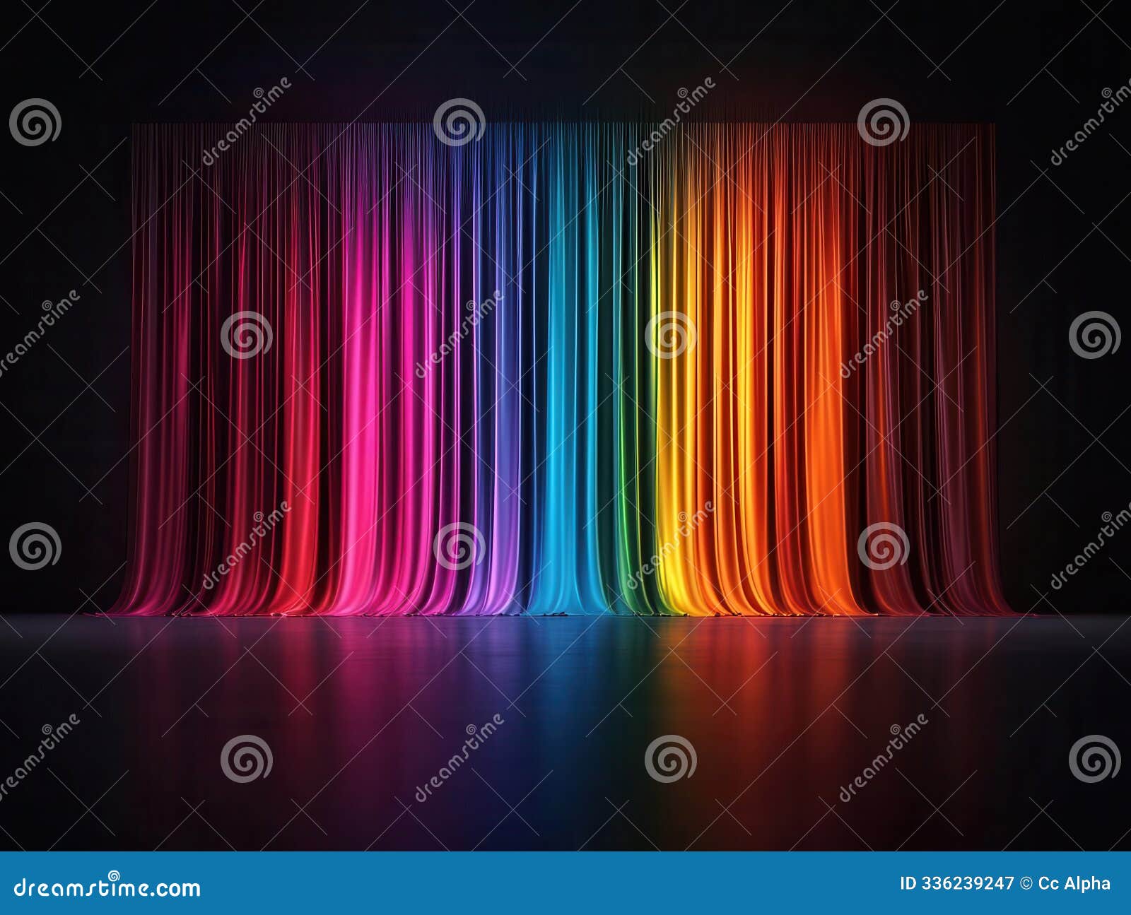 Dazzling Light Rays Fanning Out from a Central Source, Rainbow Colors ...