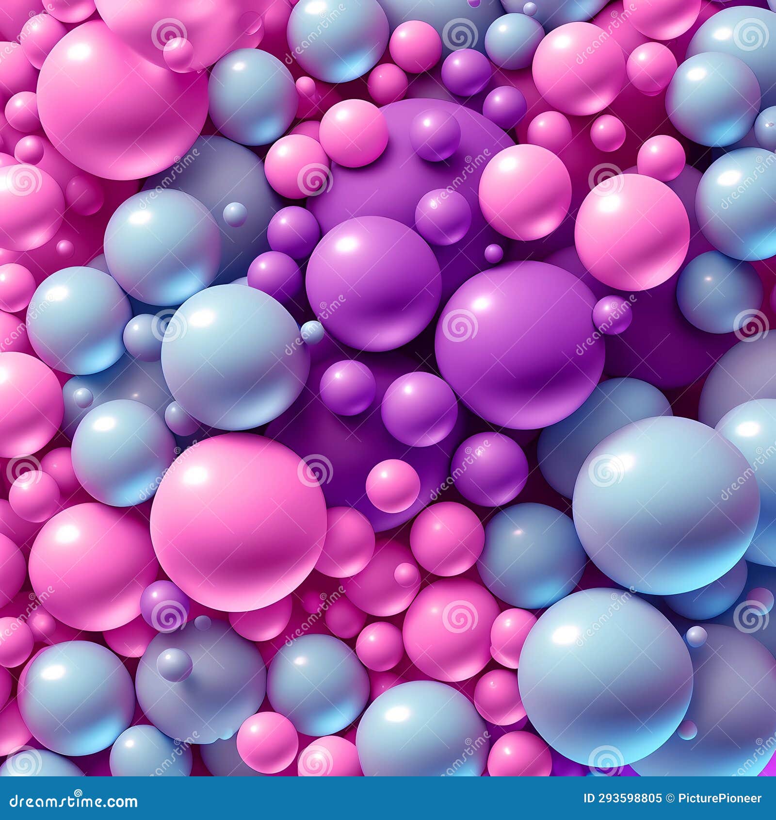 Dazzling Pink, Violet, and Blue Bubbles Abstract - Mesmerizing Artistic Background. Stock ...