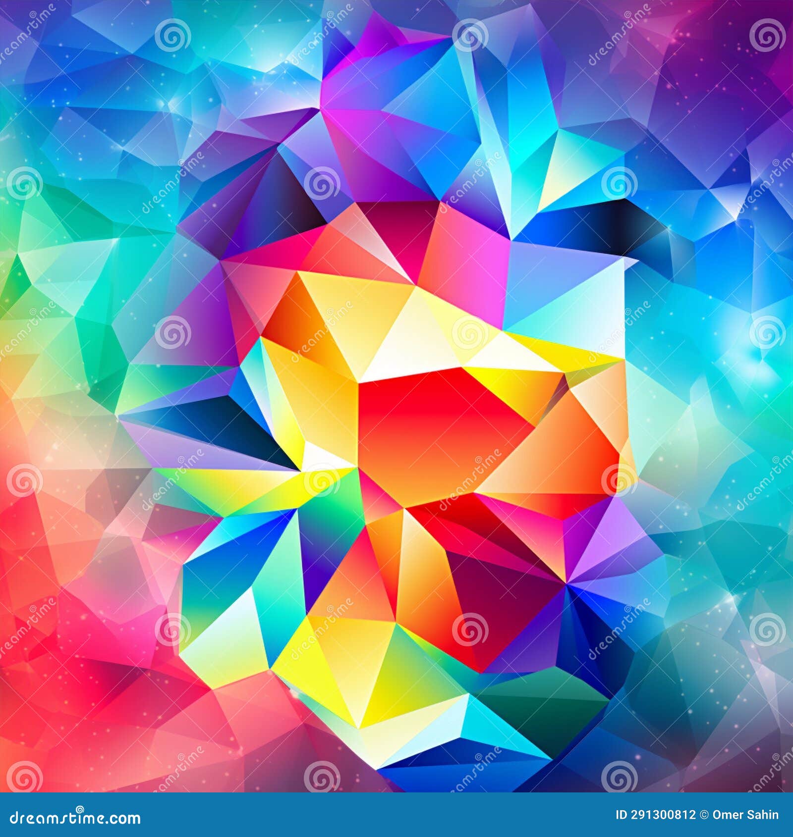 Dazzling Prism with Gradient Patterns Stock Illustration - Illustration ...
