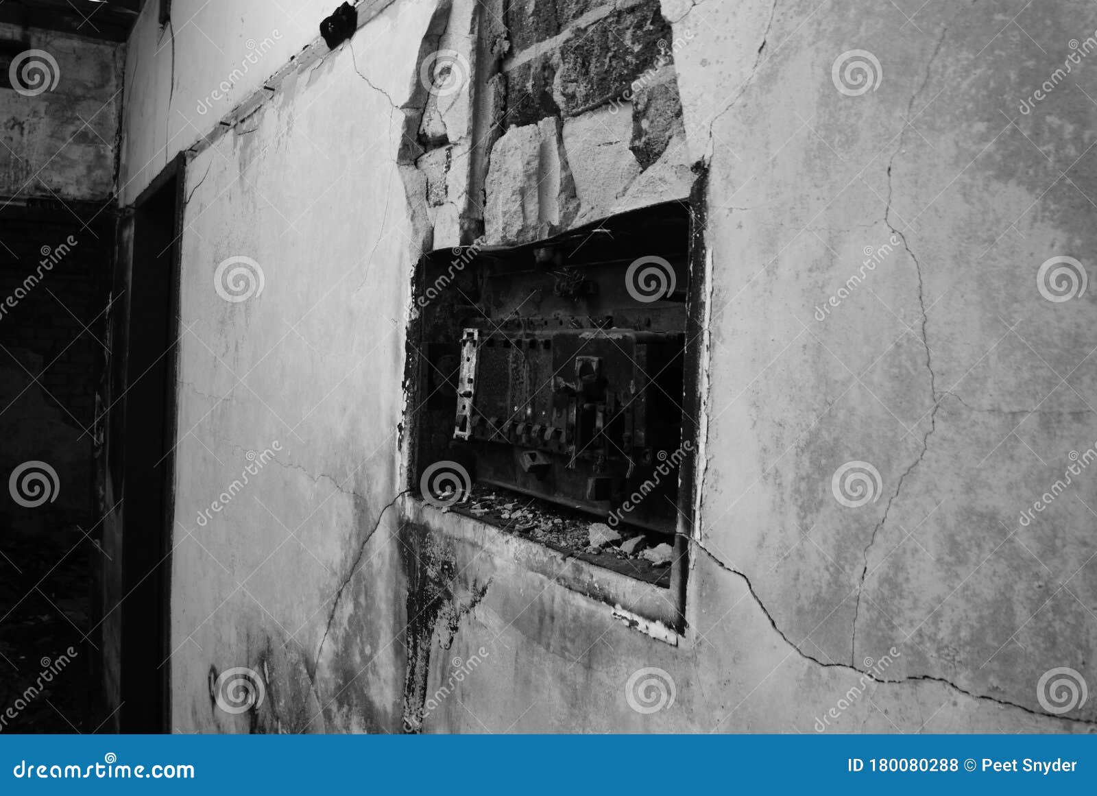 DB Box of Fire Damaged Home Stock Photo - Image of white, photograph ...