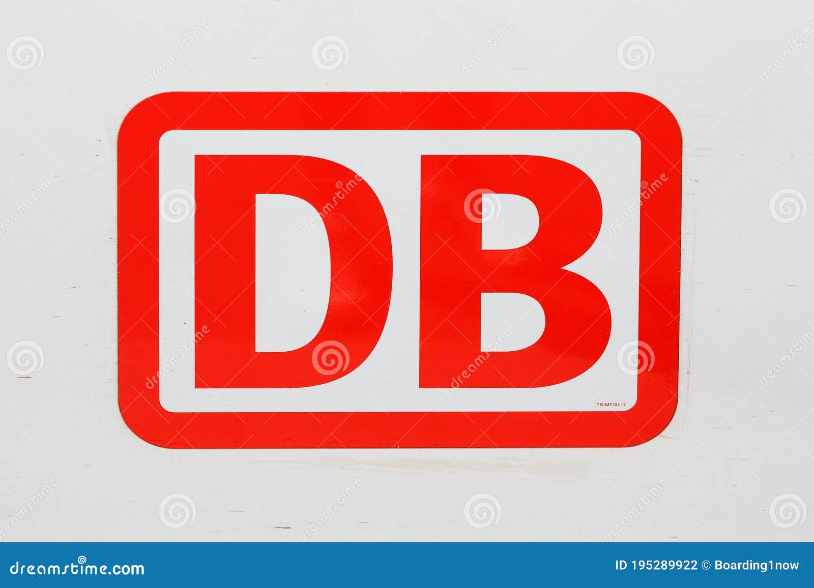 DB Deutsche Bahn Logo German Rail on a ICE 3 Train at Stuttgart Main ...