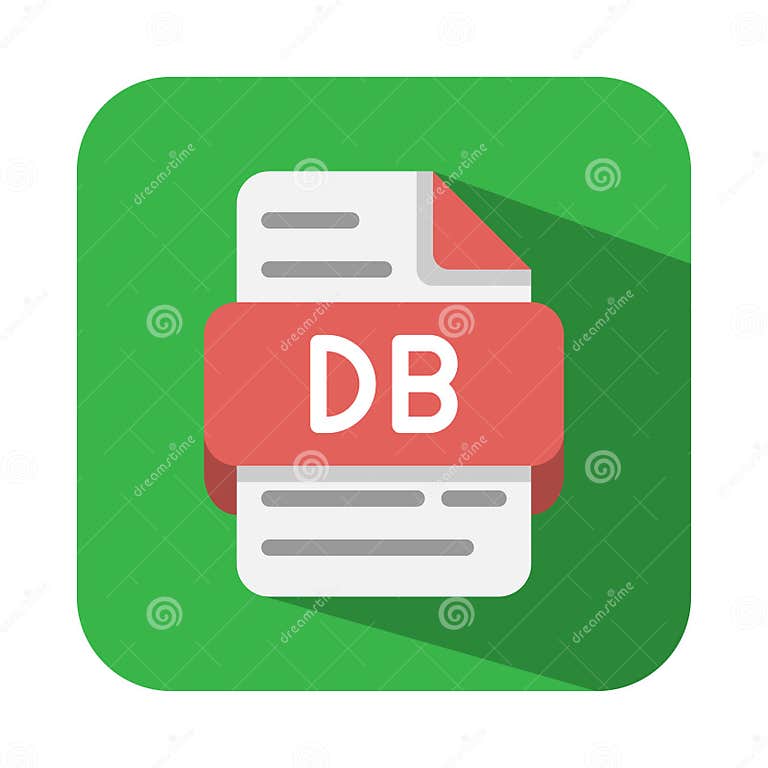 Db Document Flat Icons. File Type, Extension, Document Format Symbol ...