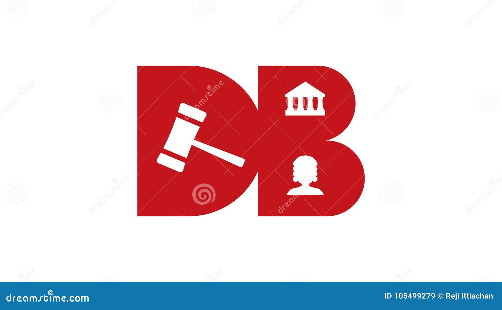 DB Initials Logo in Red stock vector. Illustration of firm - 105499279