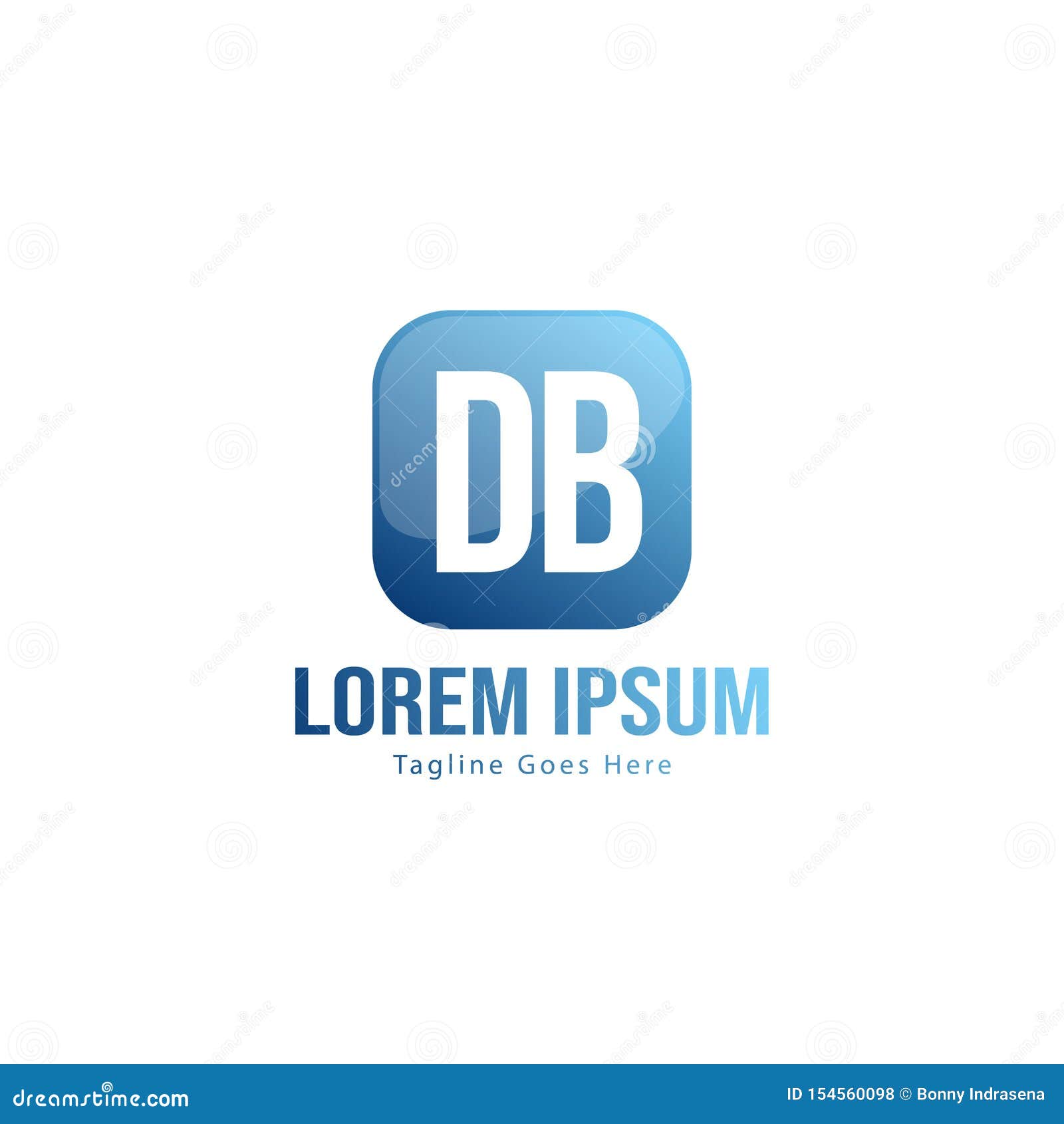 DB Letter Logo Design. Creative Modern DB Letters Icon Illustration ...