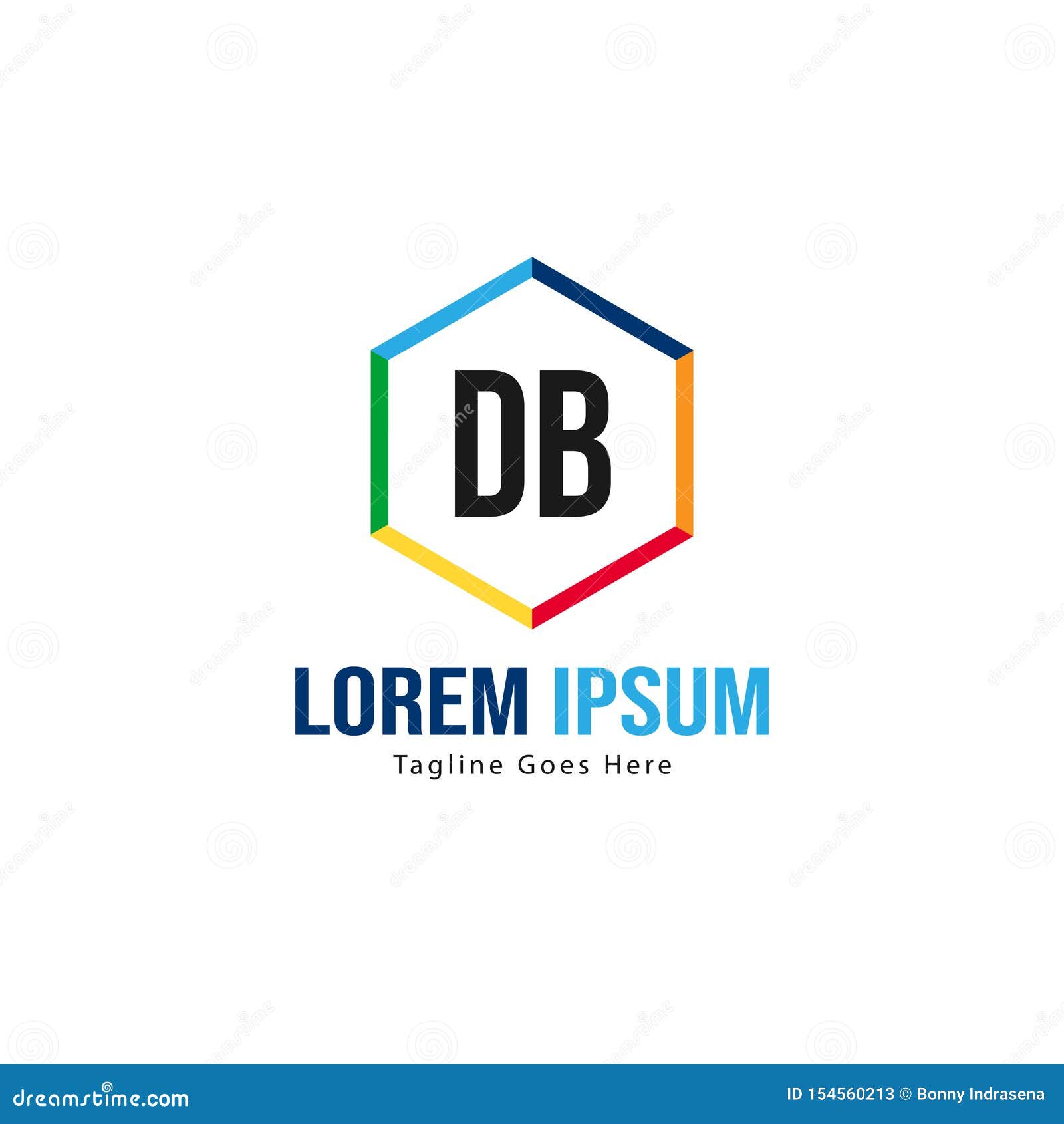 DB Letter Logo Design. Creative Modern DB Letters Icon Illustration ...