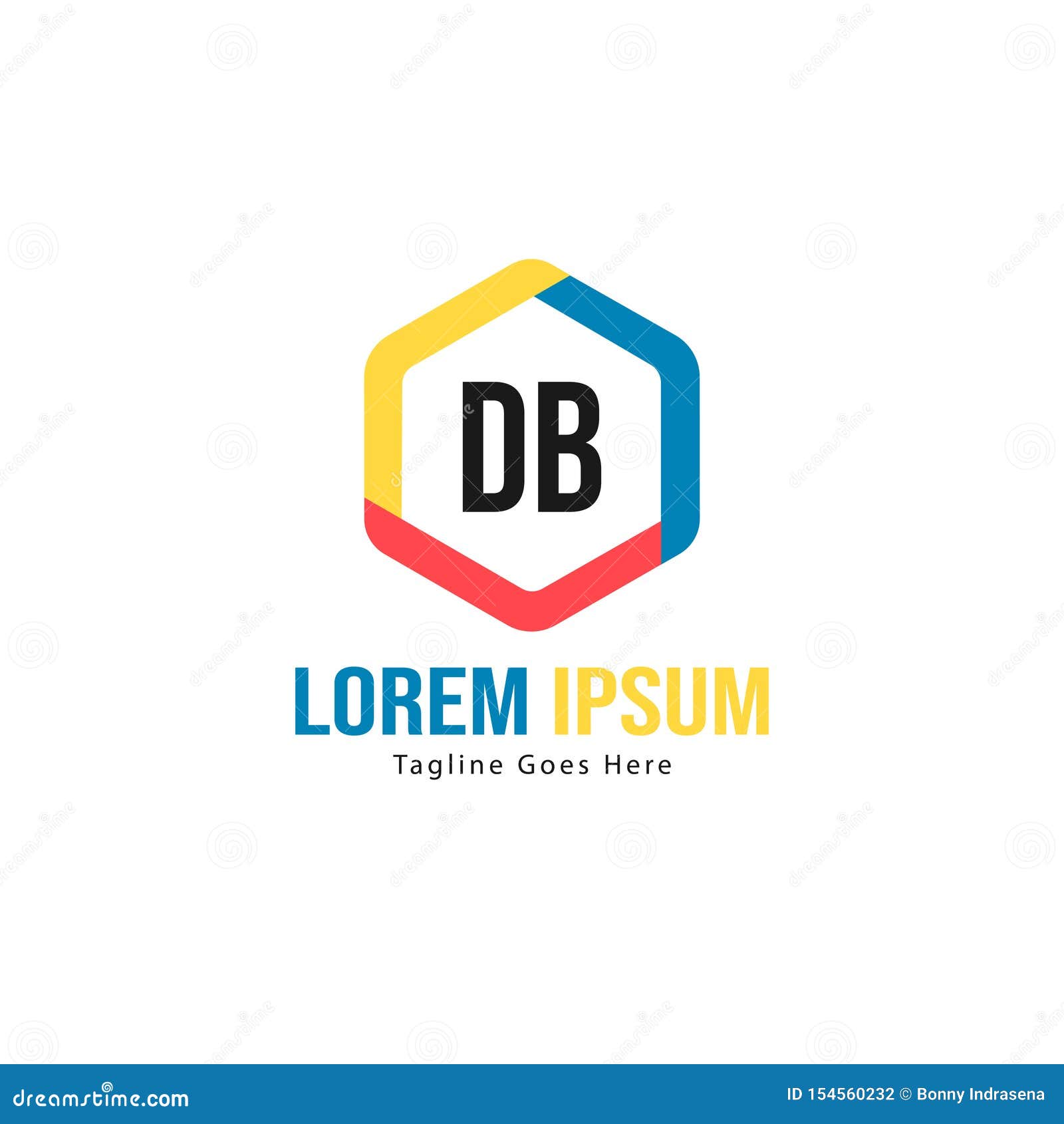 DB Letter Logo Design. Creative Modern DB Letters Icon Illustration ...