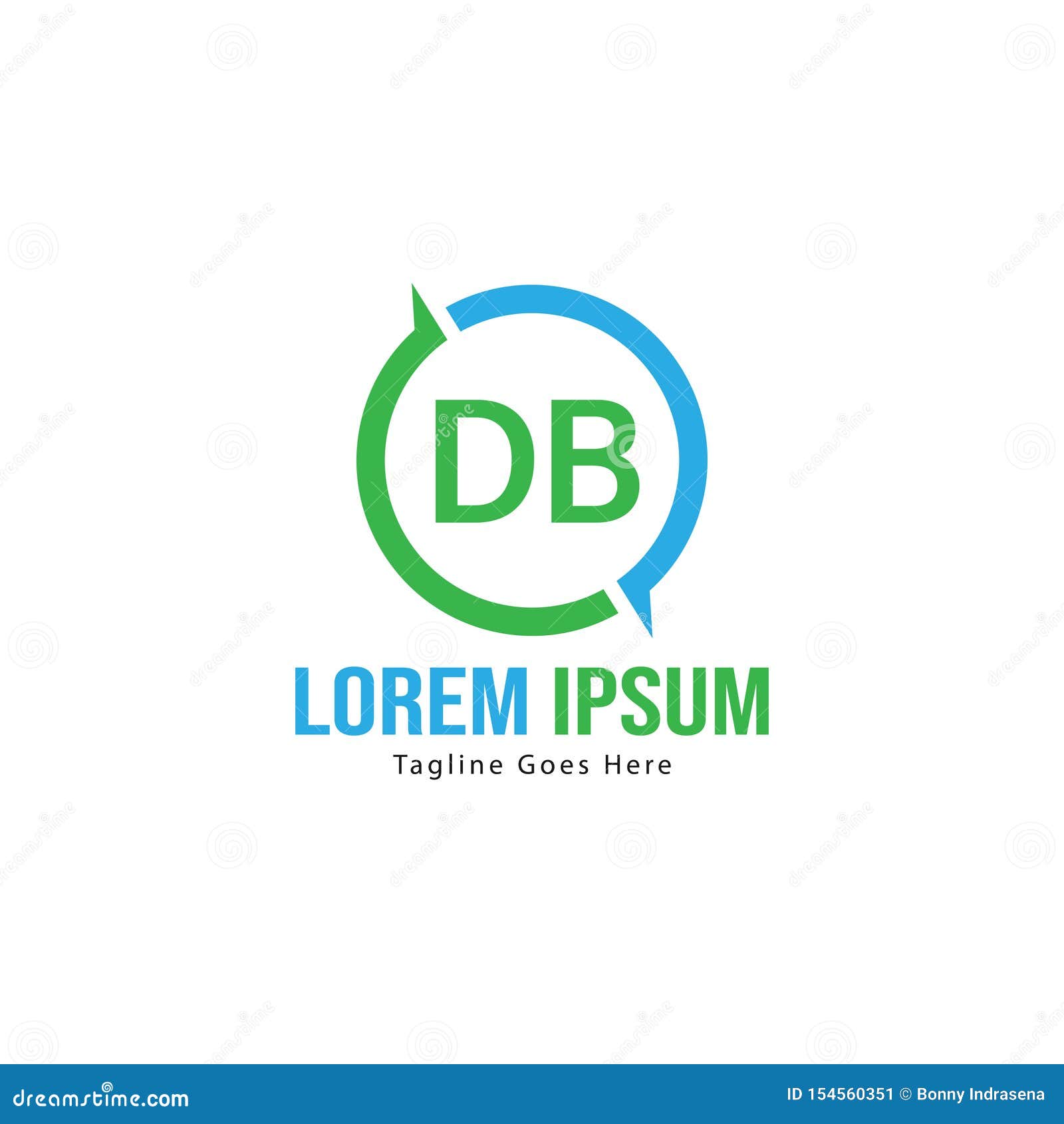 DB Letter Logo Design. Creative Modern DB Letters Icon Illustration ...