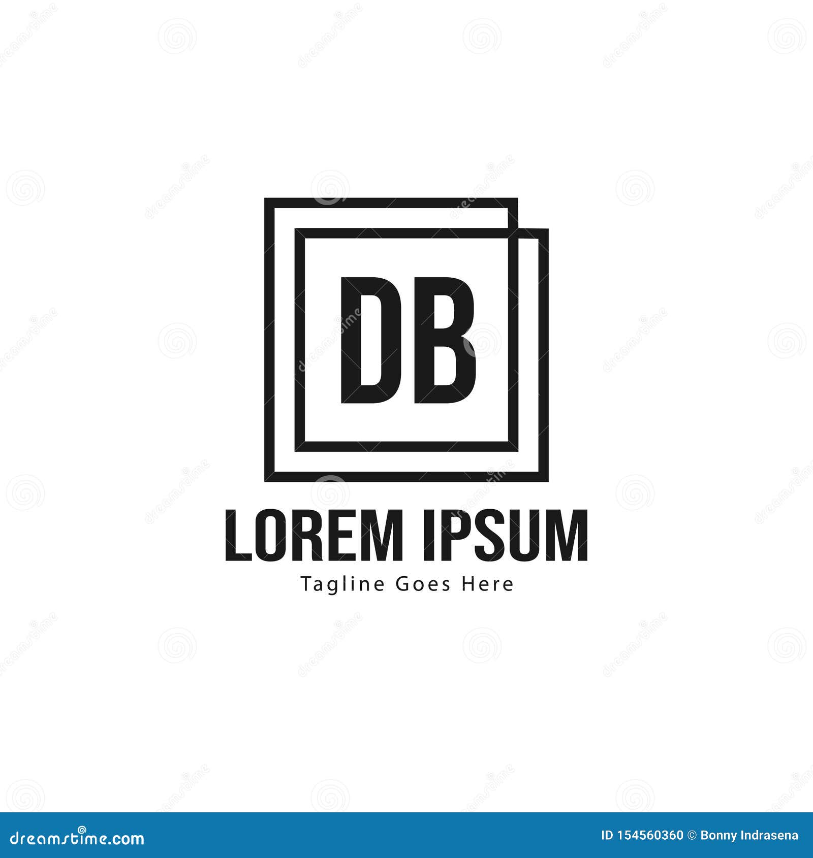 DB Letter Logo Design. Creative Modern DB Letters Icon Illustration ...