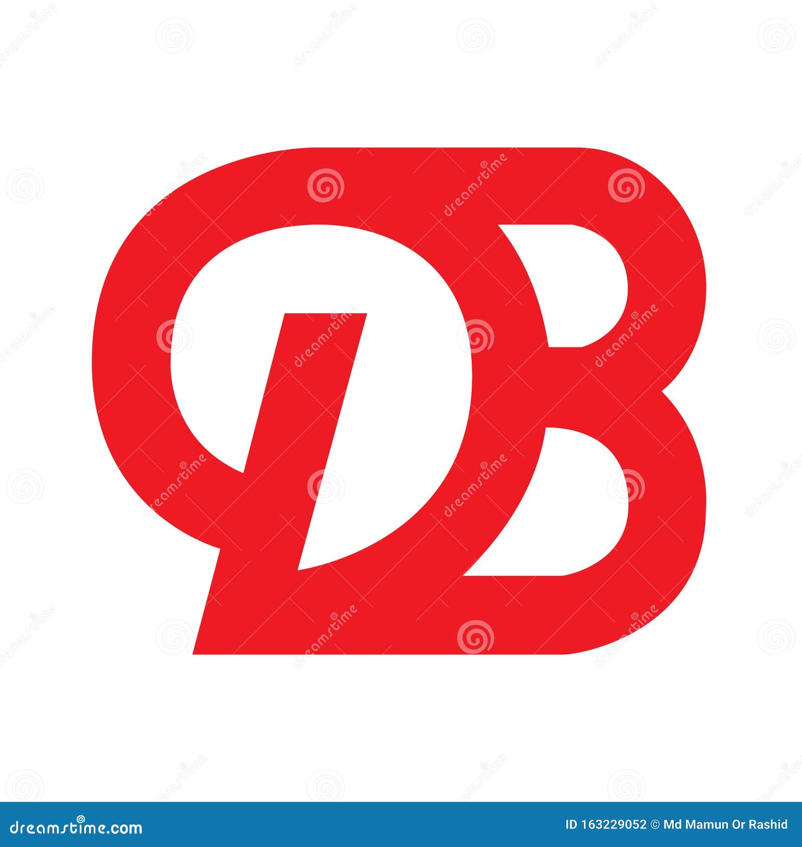 DB Letter Logo Design Red Color. DB Alphabet Design, DB Icon Design ...