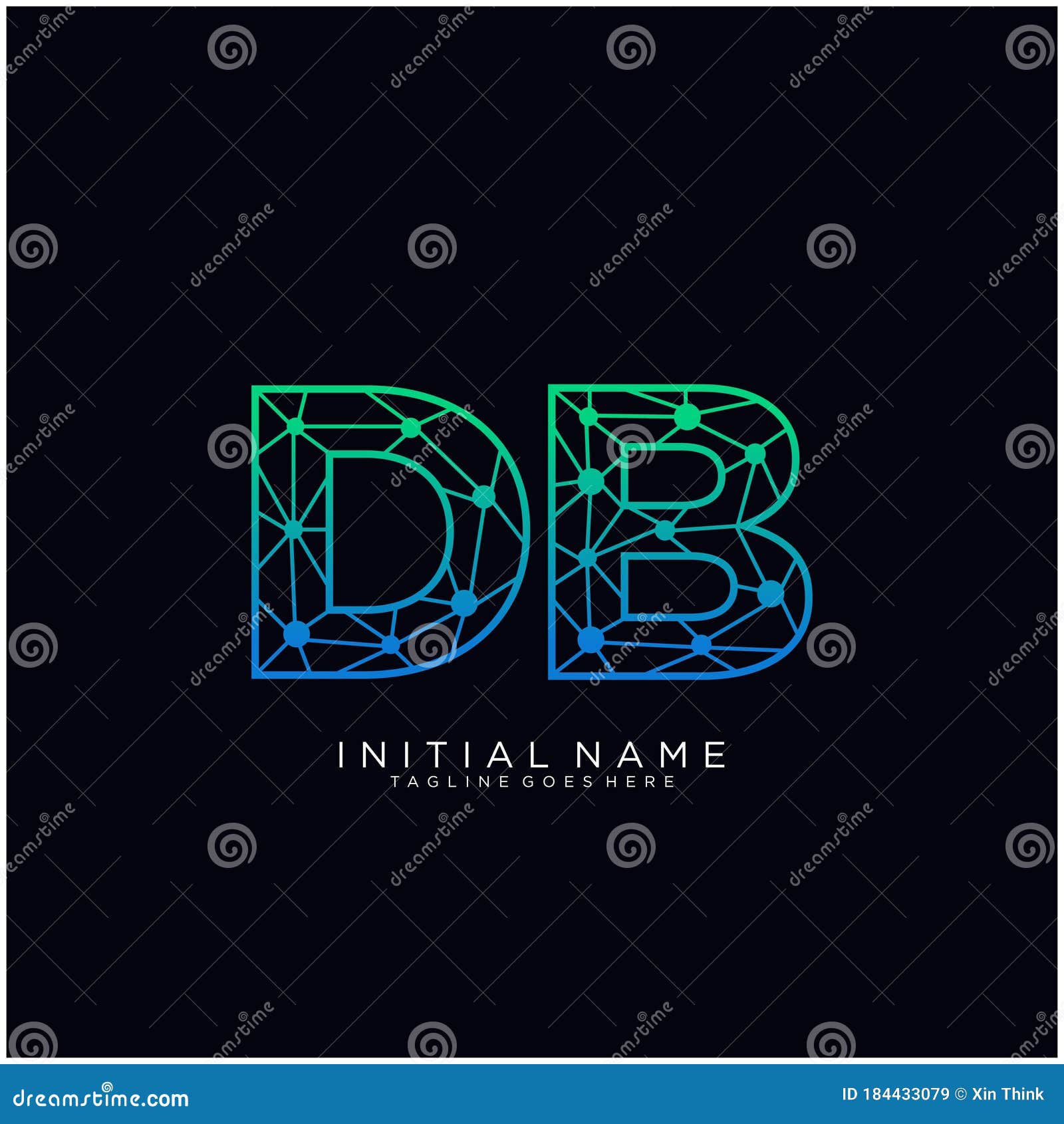 DB Letter Logo Icon Design Template Elements Stock Vector ...