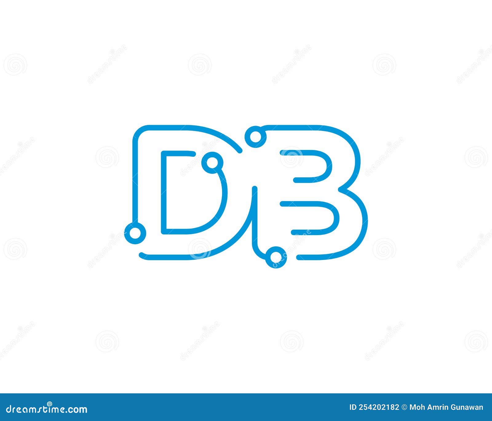 DB Letters, Electronic Circuit, Technology Logo Design Vector 001 Stock ...