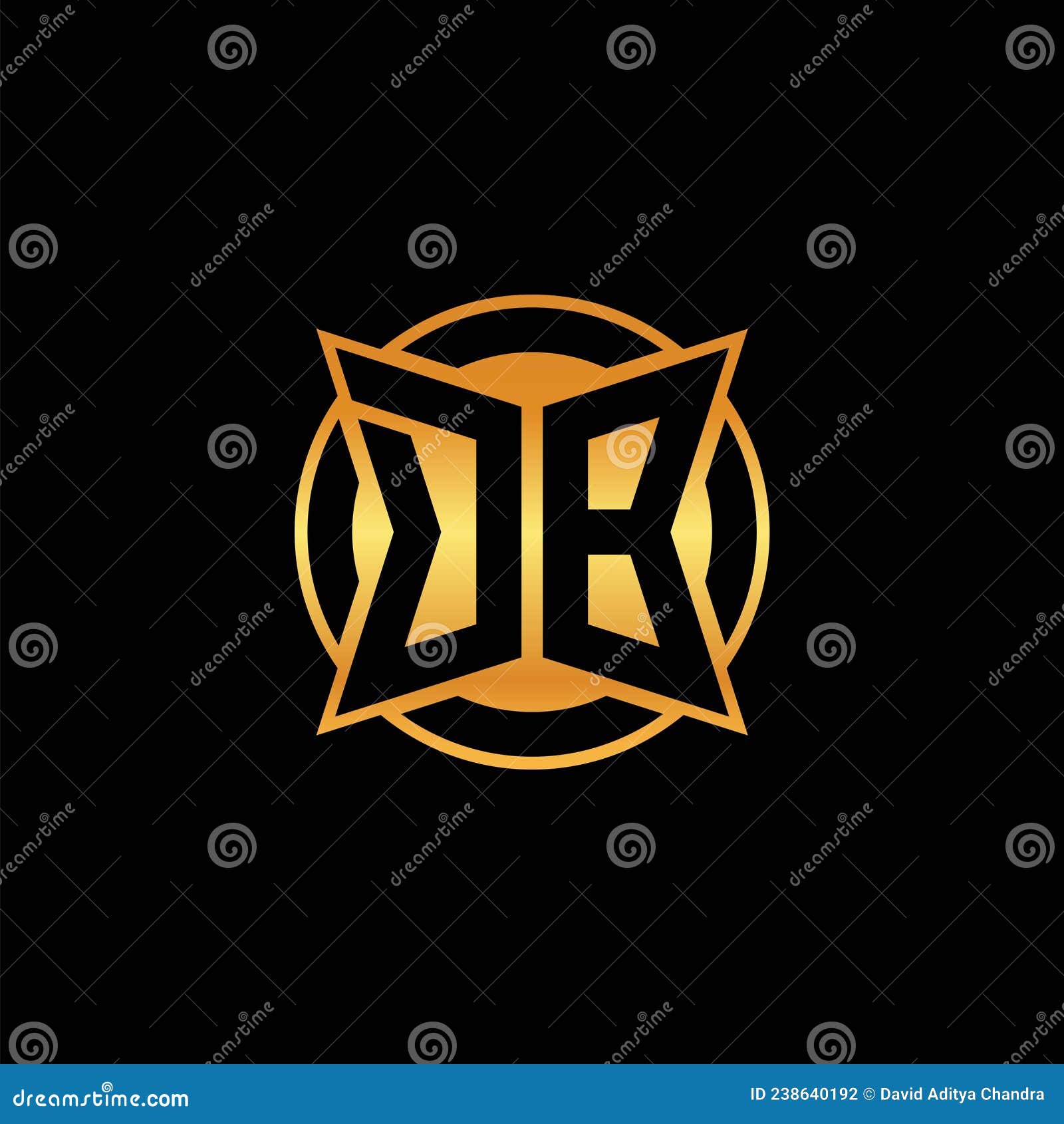 DB Logo Letter Geometric Golden Style Stock Vector - Illustration of ...