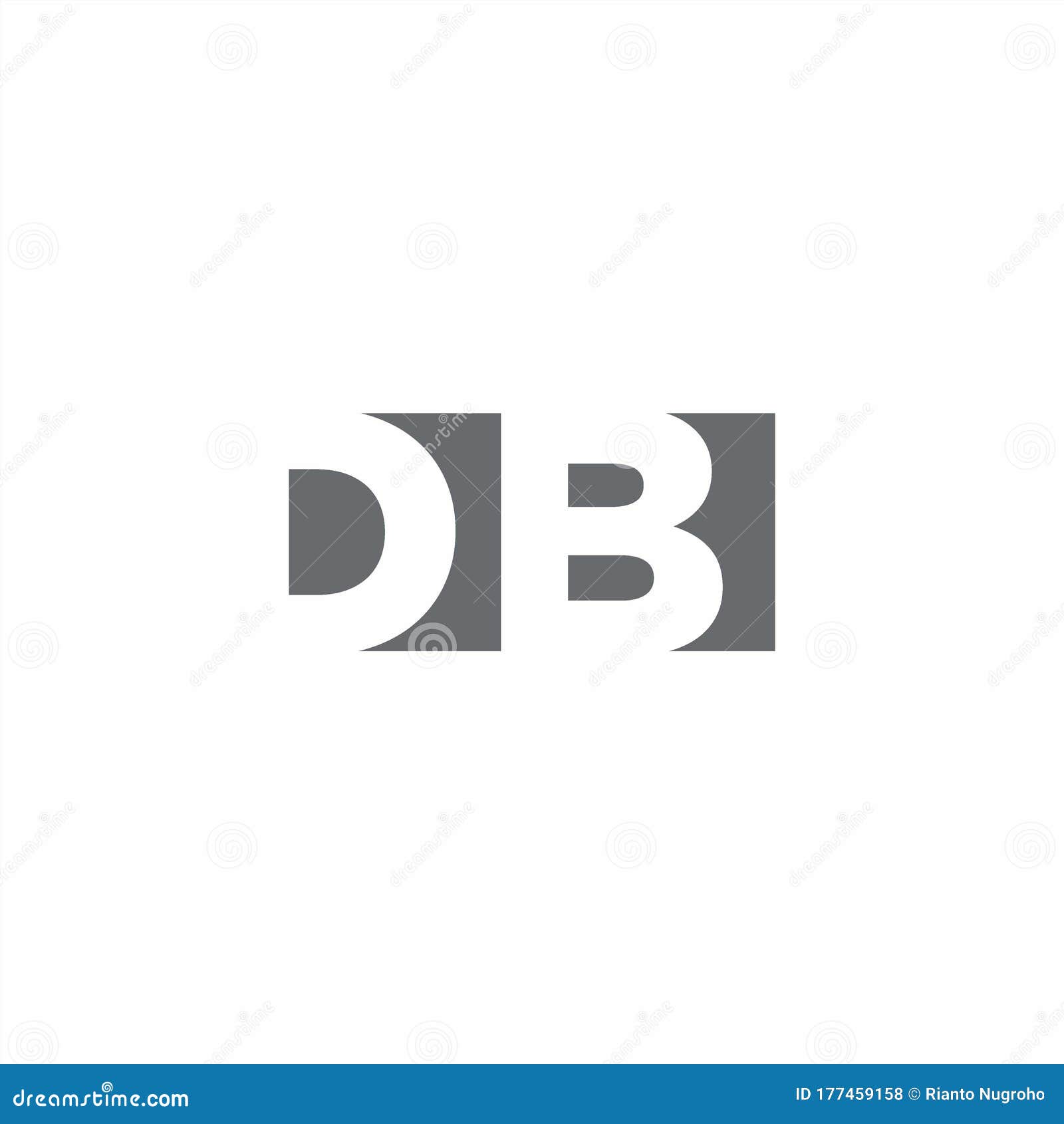 DB Logo Monogram with Negative Space Style Design Template Stock Vector ...