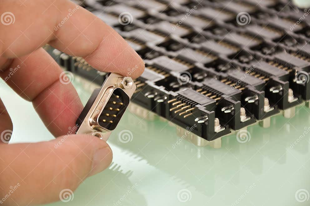 Db9, Serial Communication Connector Stock Photo - Image of electronics ...