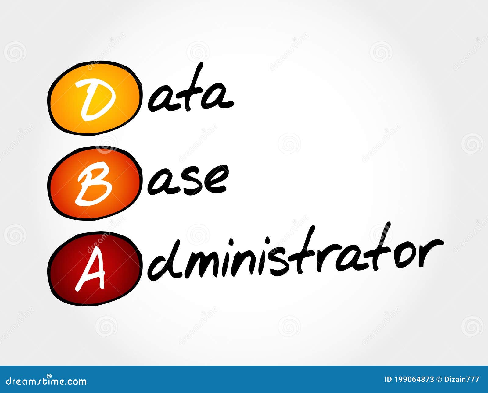 DBA, Database Administrator. Concept With People, Letters And Icons ...