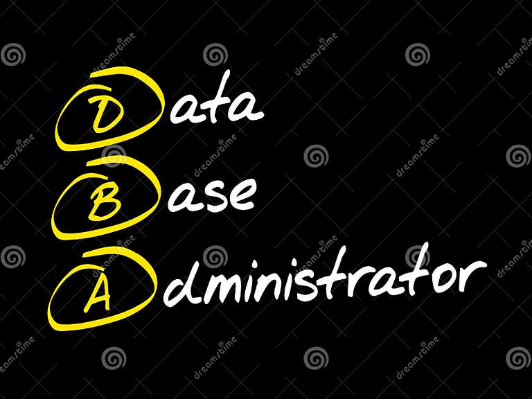 DBA - Database Administrator Stock Illustration - Illustration of ...