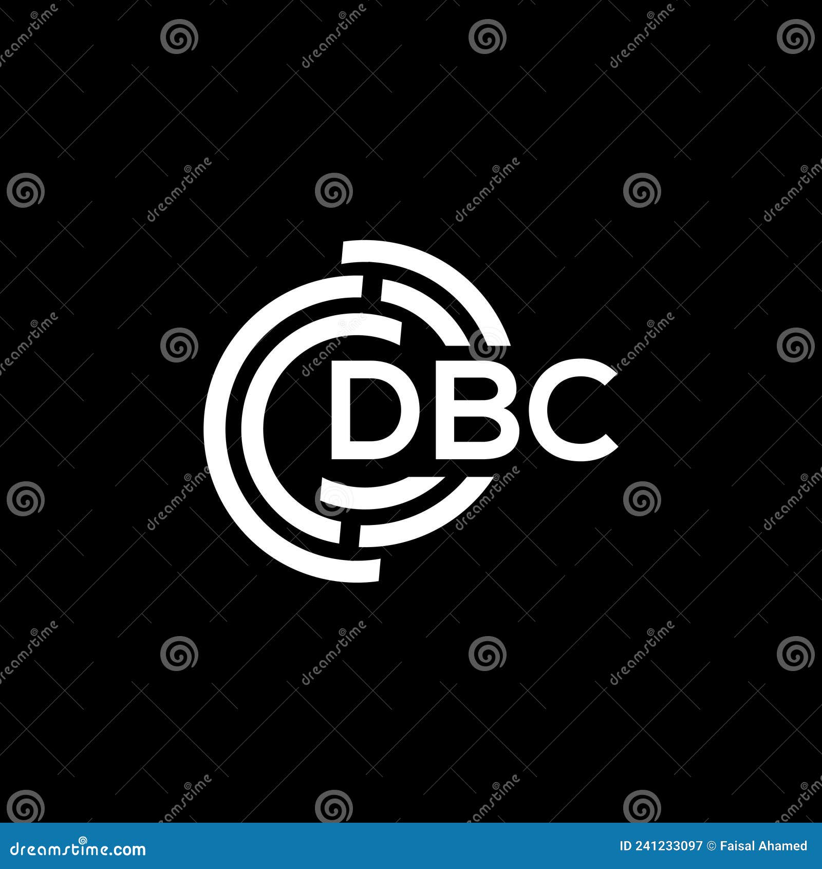 DBC Letter Logo Design on Black Background. DBC Creative Initials ...