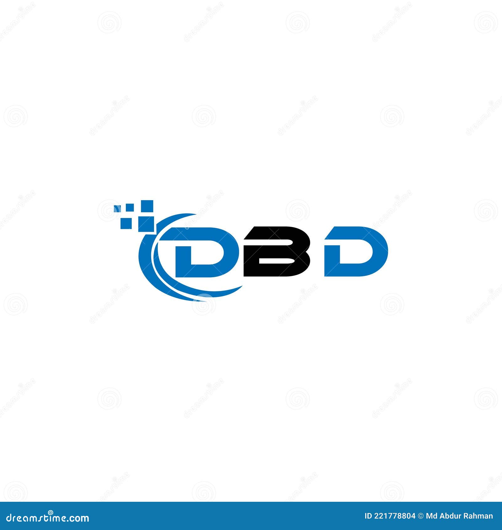 DBD Letter Logo Design On White Background. DBD Creative Initials ...