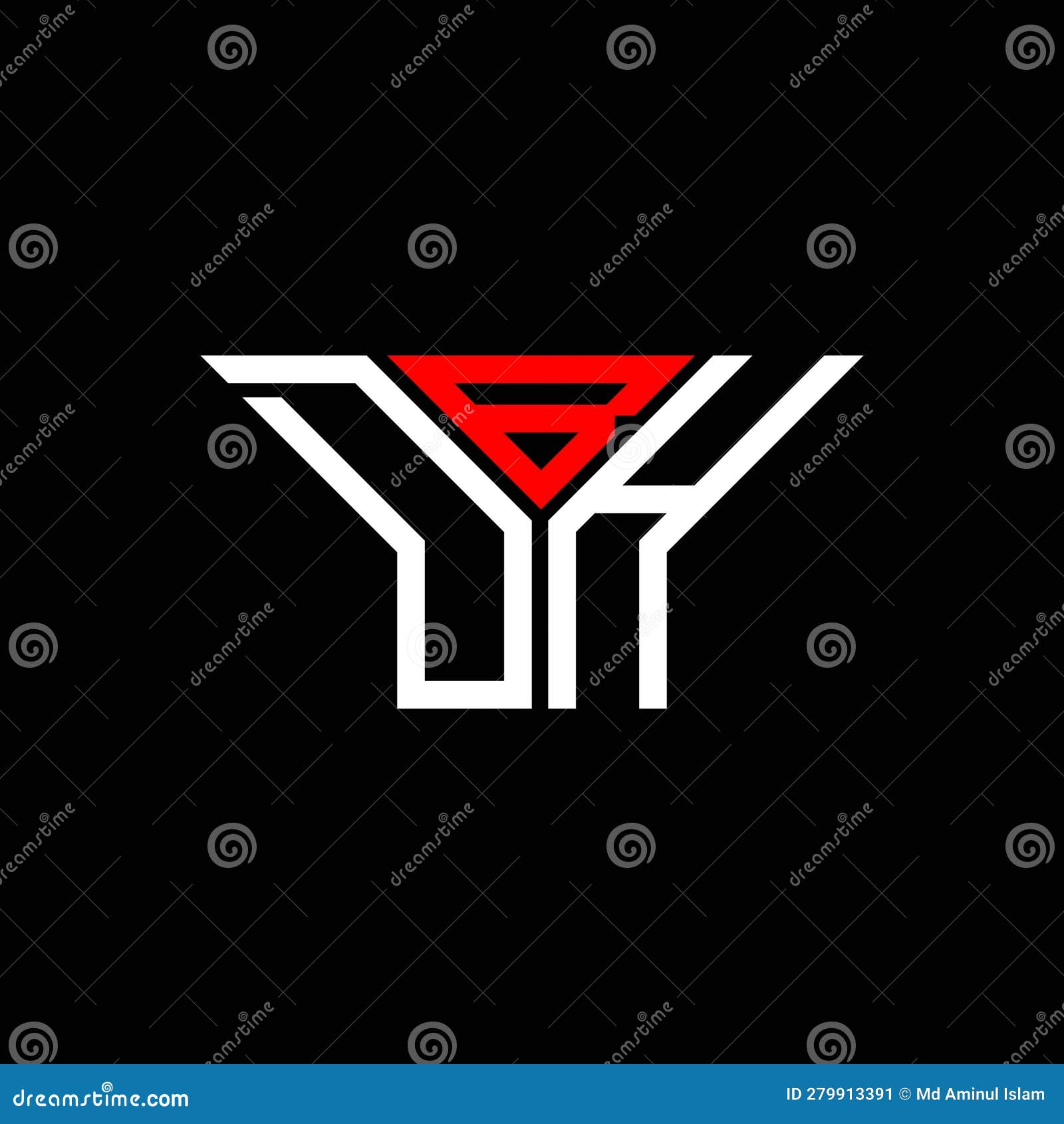 DBH Letter Logo Creative Design with Vector Graphic, DBH Stock Vector ...