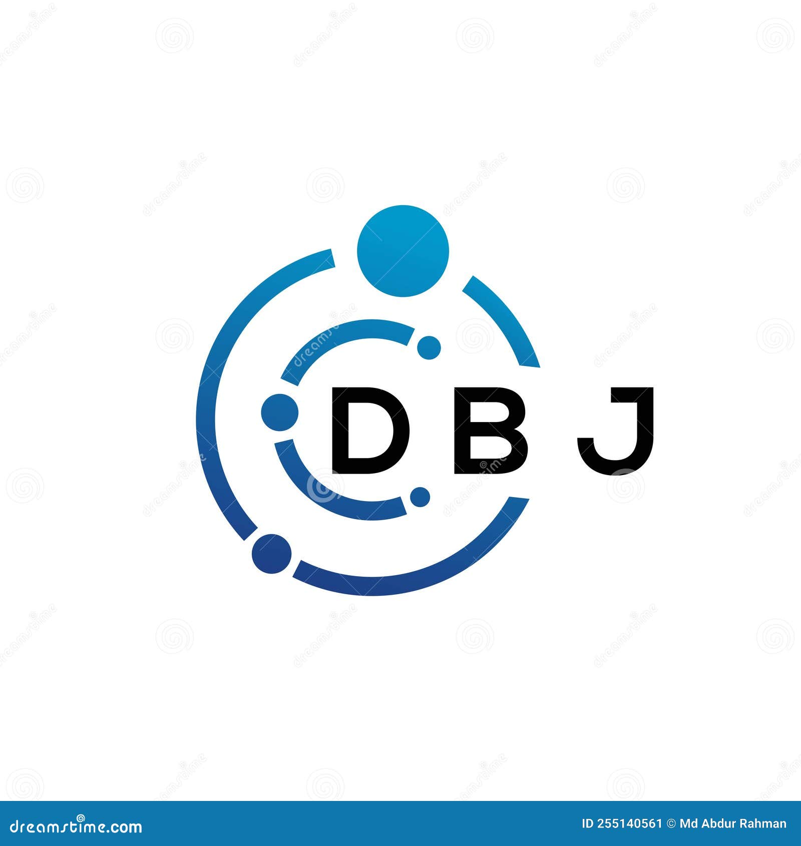 DBJ Letter Logo Design on White Background. DBJ Creative Initials ...