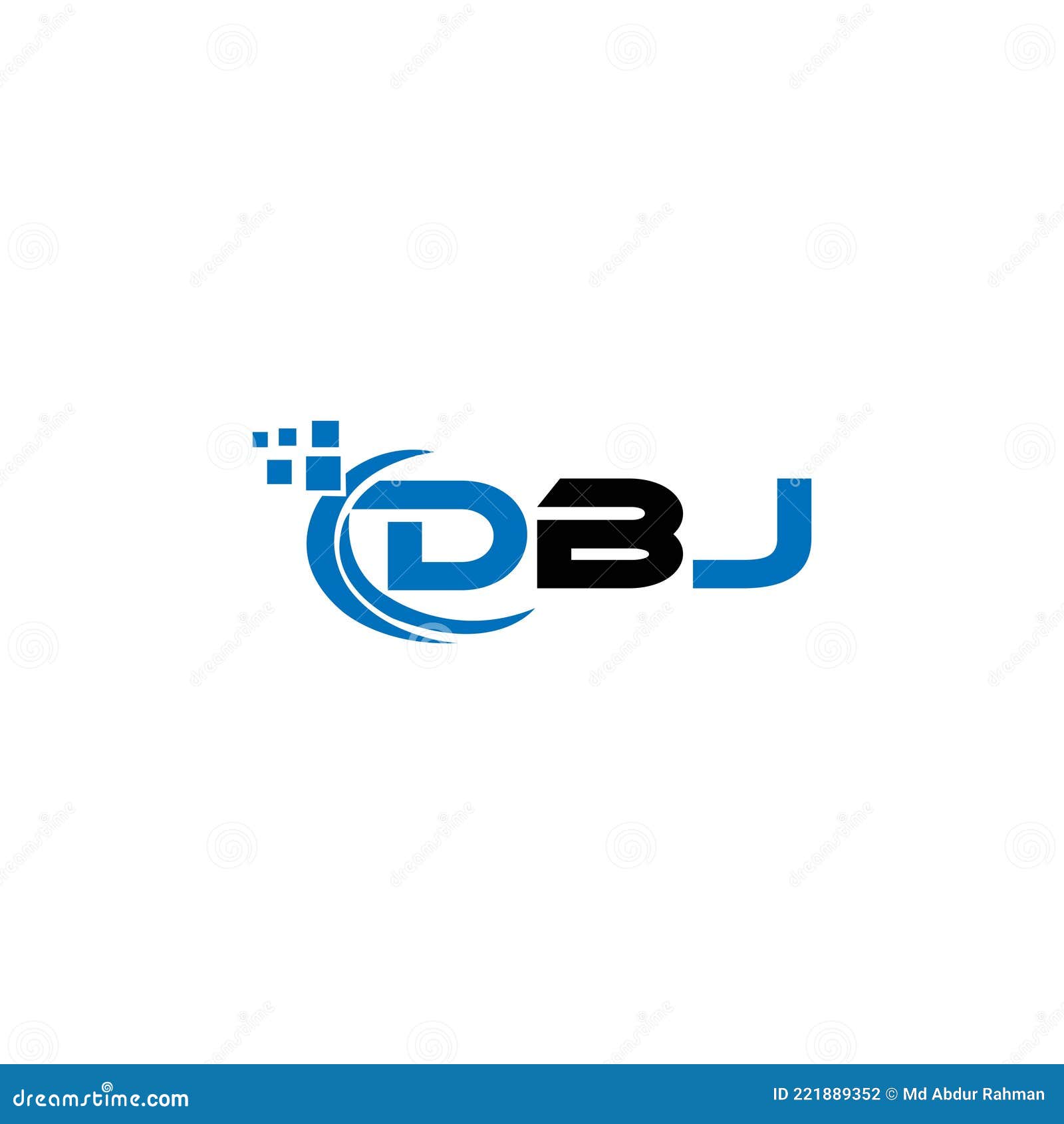 DBJ Letter Logo Design on White Background. DBJ Creative Initials ...
