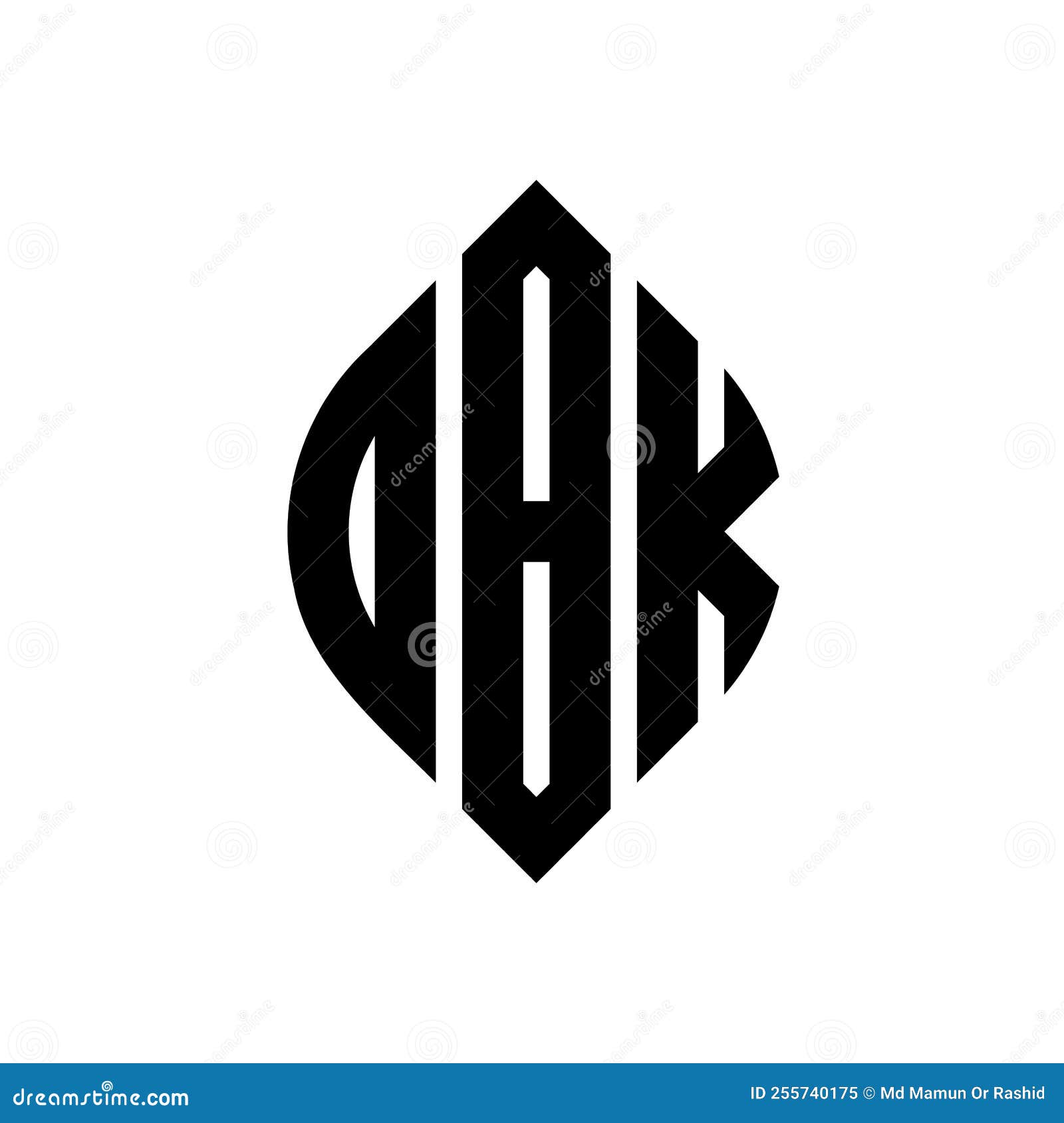 DBK Circle Letter Logo Design with Circle and Ellipse Shape. DBK ...