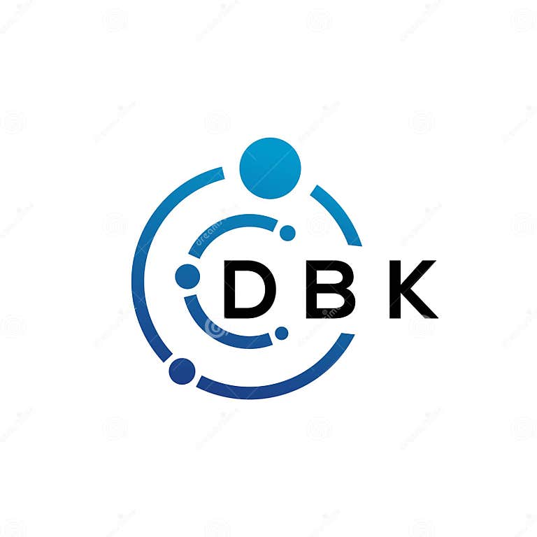 DBK Letter Logo Design on White Background. DBK Creative Initials ...