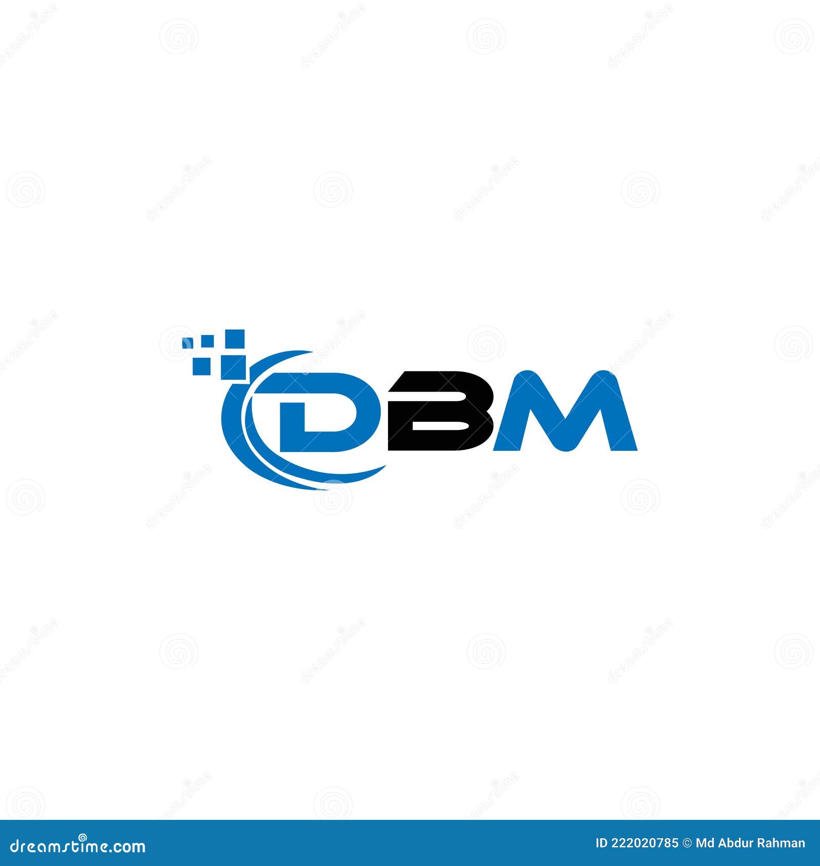DBM Letter Logo Design on White Background. DBM Creative Initials ...
