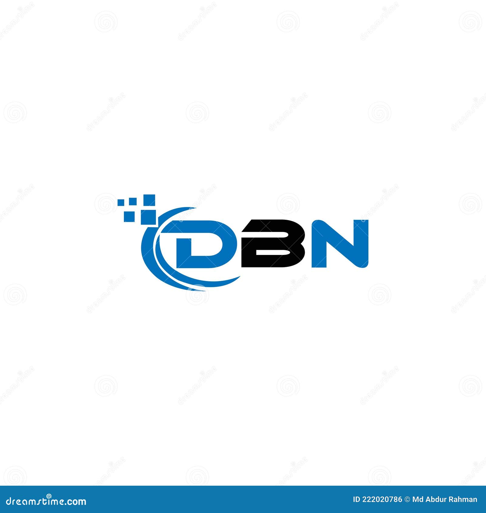 DBN Letter Logo Design on White Background. DBN Creative Initials Letter Logo Concept Stock ...