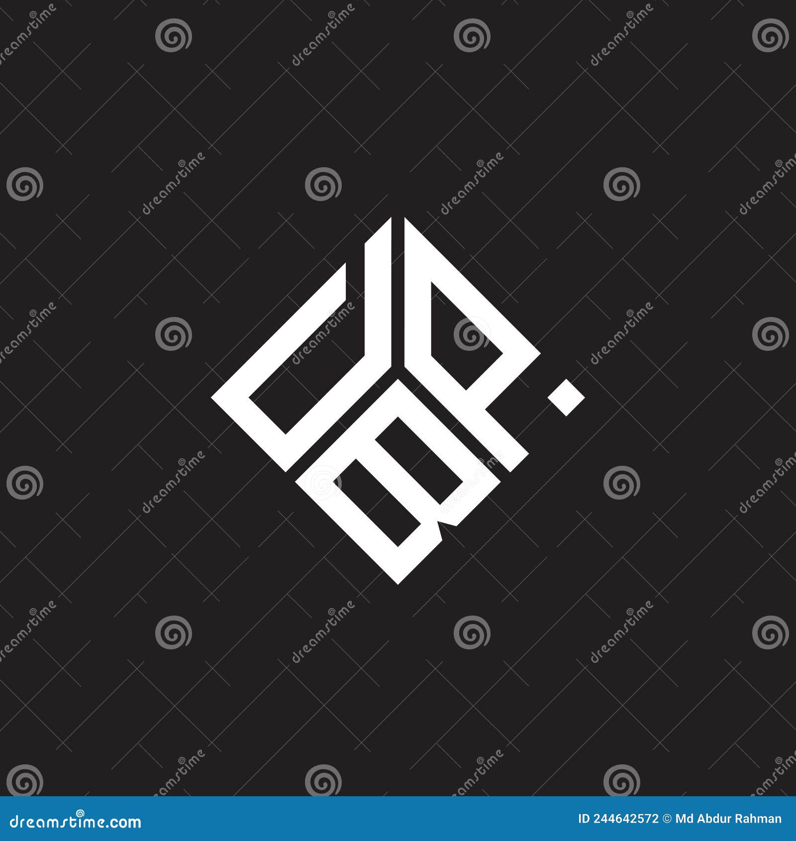 DBP Letter Logo Design On Black Background. DBP Creative Initials ...