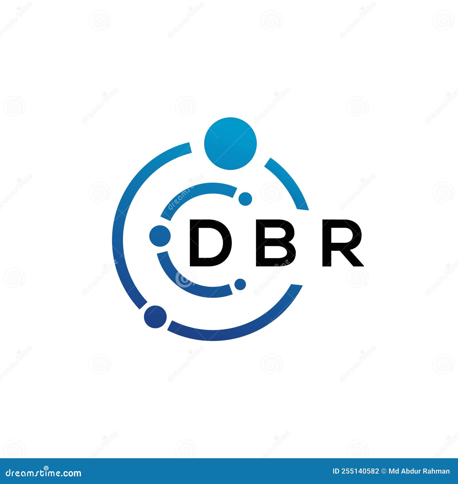 DBR Letter Logo Design on White Background. DBR Creative Initials ...