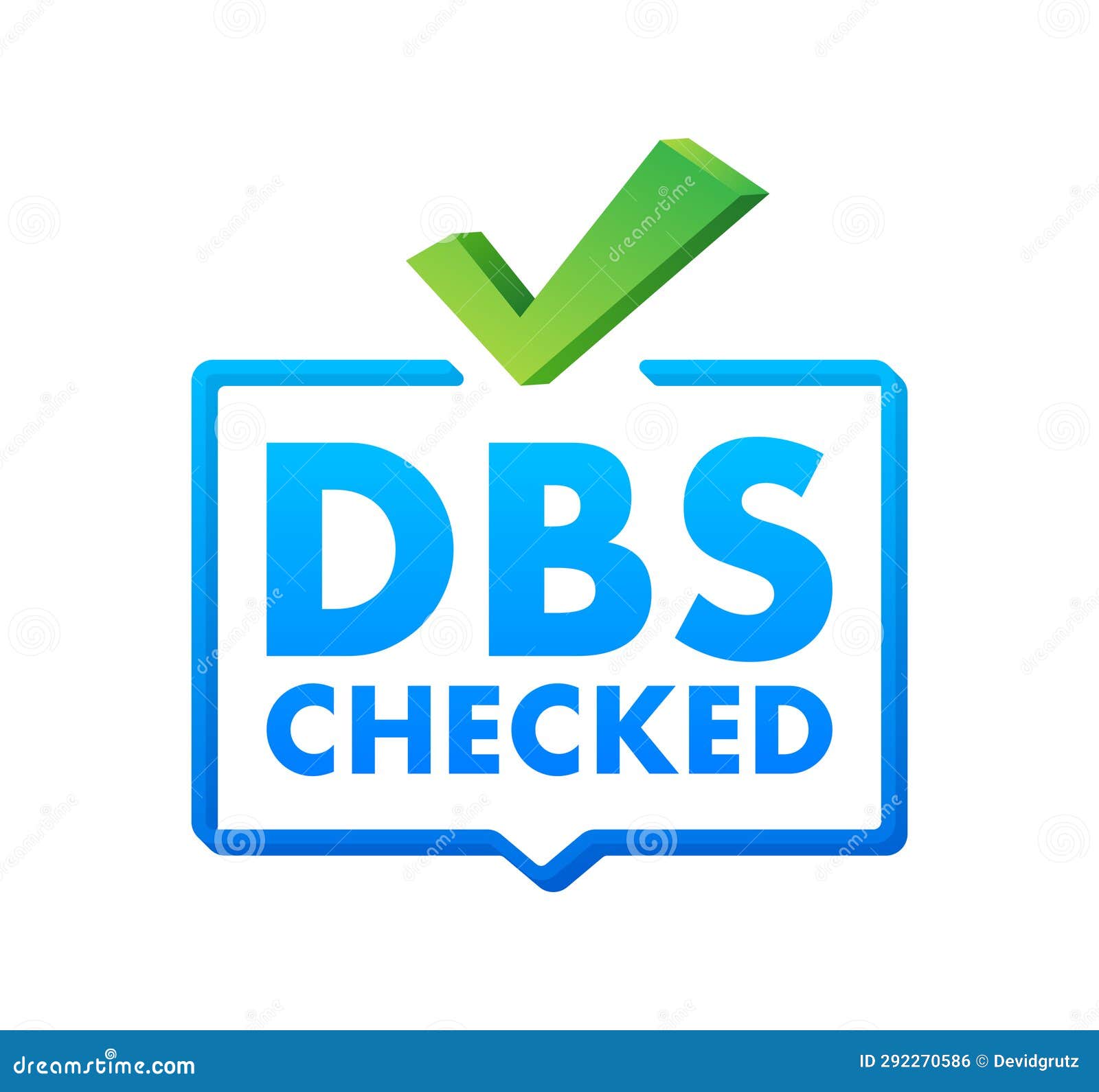 DBS Checked Sign. Disclosure and Barring Service. Vector Stock ...