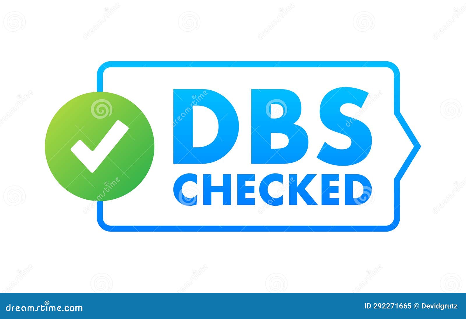 DBS Checked Sign. Disclosure and Barring Service. Vector Stock ...