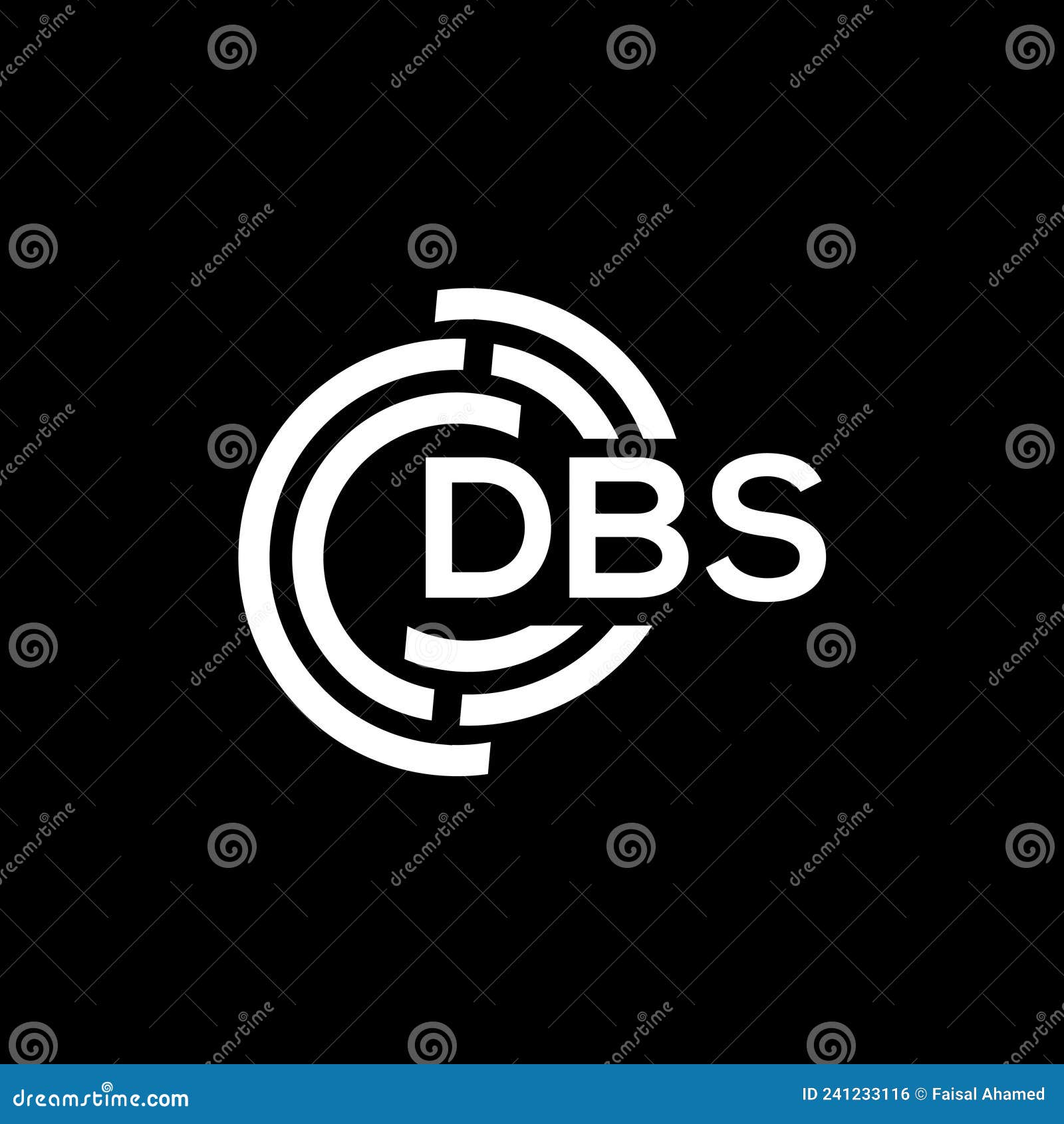 DBS Letter Logo Design On Black Background. DBS Creative Initials ...
