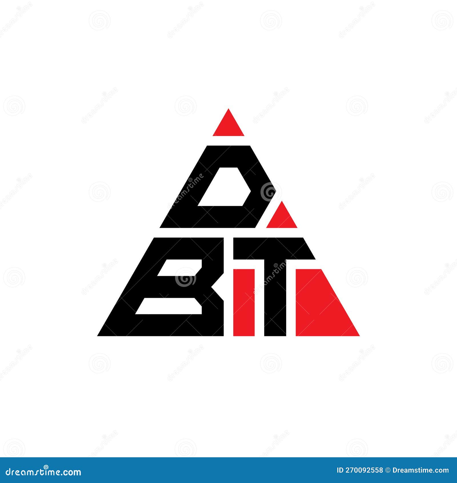DBT Triangle Letter Logo Design With Triangle Shape. DBT Triangle Logo ...