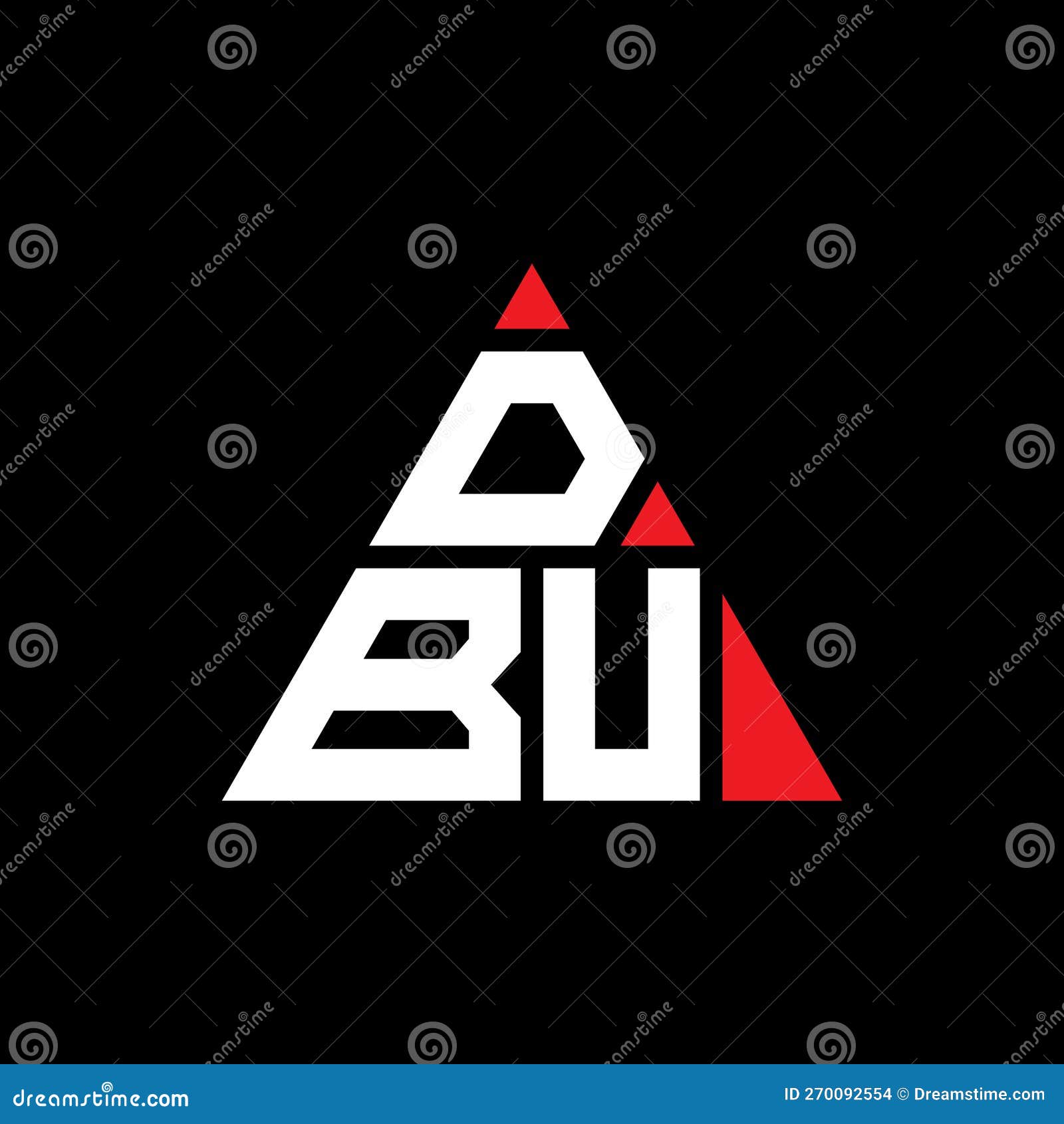 DBU Triangle Letter Logo Design with Triangle Shape. DBU Triangle Logo ...