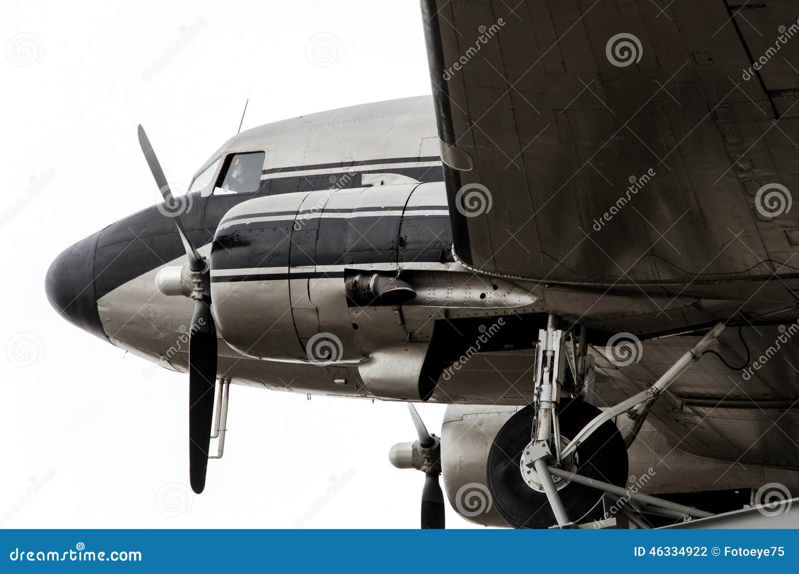 DC-3 airplane stock photo. Image of aerial, green, 1950s - 46334922